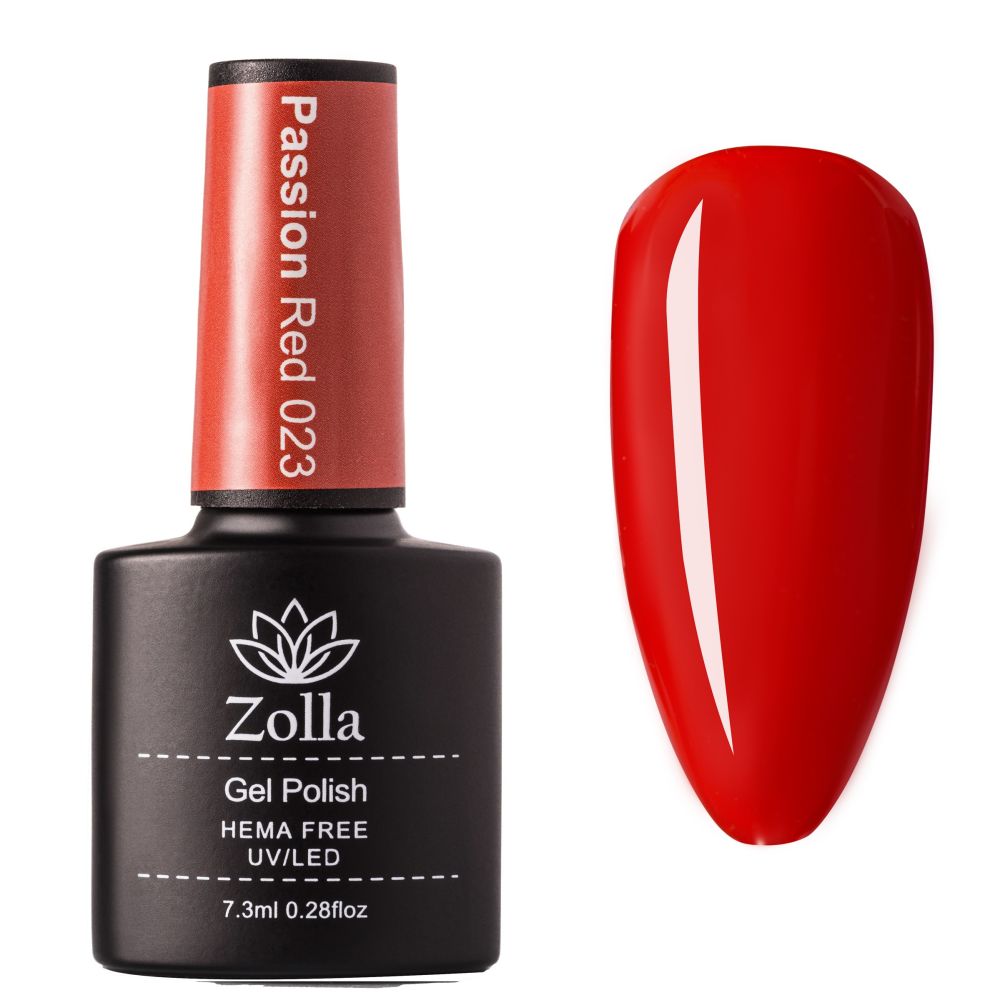 Oja Semipermanenta Zolla Hema Free Passion Red 023 - 7.3ml | NailsU...