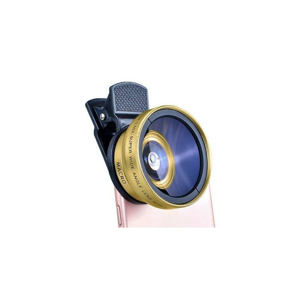 Lentila telefon macro cu clips de prindere 37 mm 0.45X Gold | Nails...