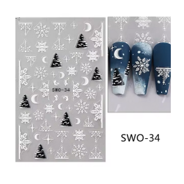 Sticker pentru unghii nail art Christmas SWO-34 | NailsUp.ro