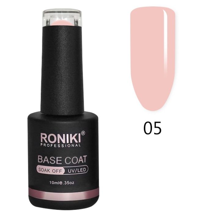 Color Rubber Base Roniki 10ml - 05 | NailsUp.ro