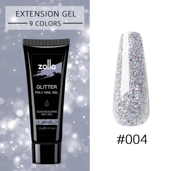 Polygel Zolla Glitter 15g 04 | NailsUp.ro