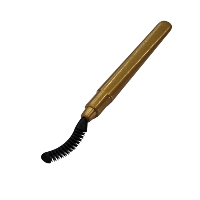 Perie curbata pentru gene auriu | NailsUp.ro